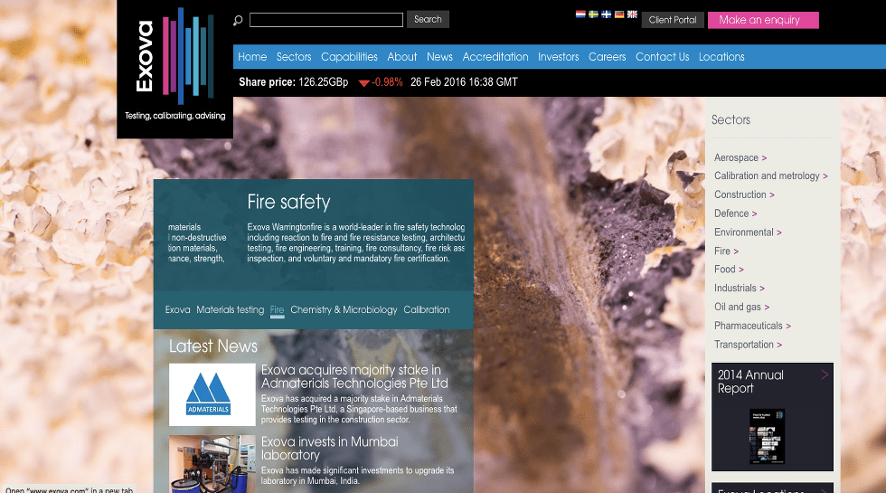 Singapore: Exova Group acquires majority stake in Admaterials Technologies